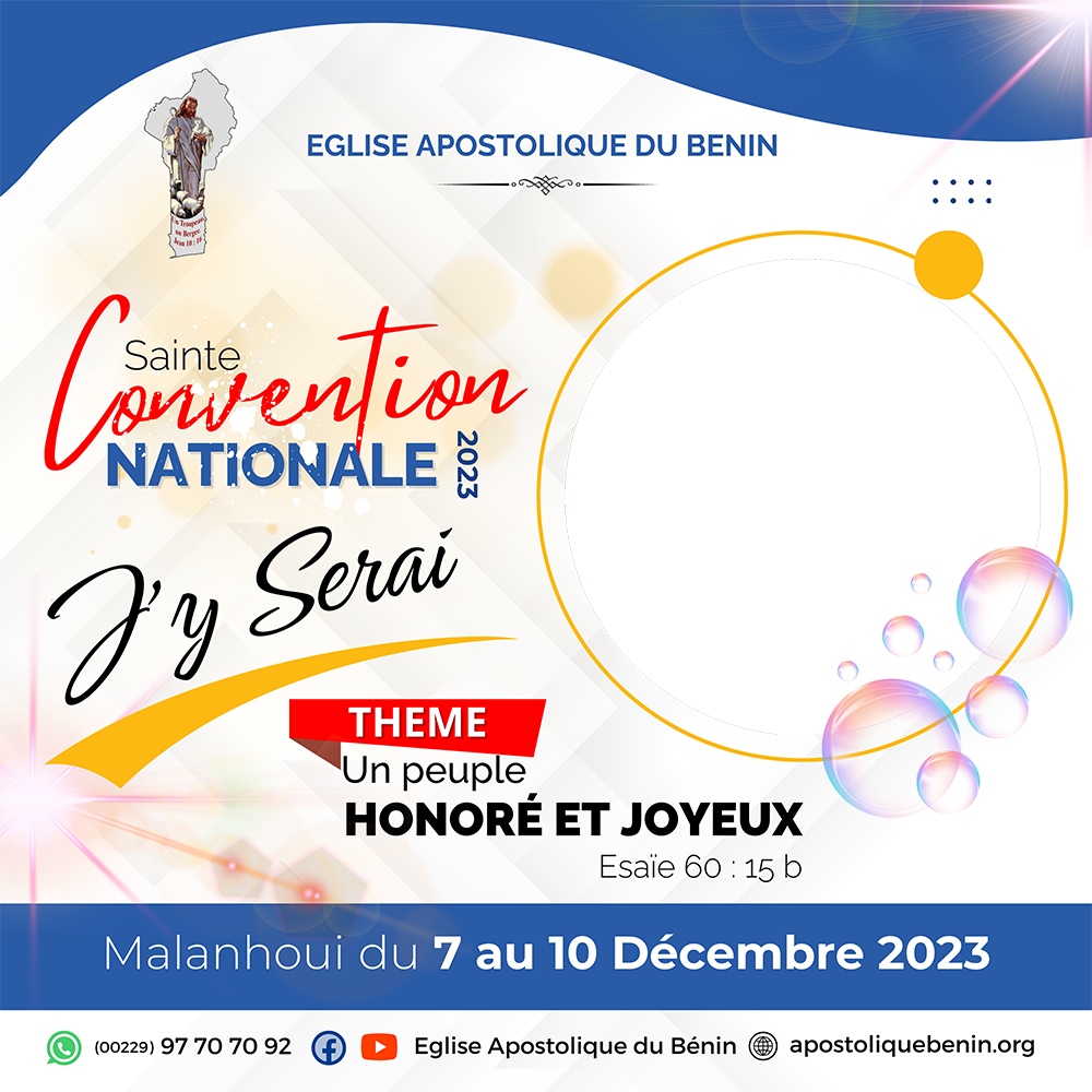 Paxframe - Badge ''J'y serai'' - Sainte Convention Nationale Annuelle 2023 de l'Eglise ...